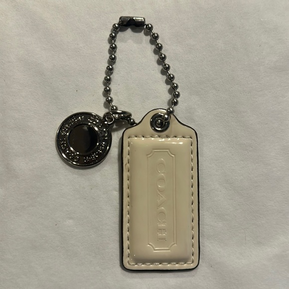 Coach | Accessories | Authentic Coach Bone Patent Leather Keychain ...